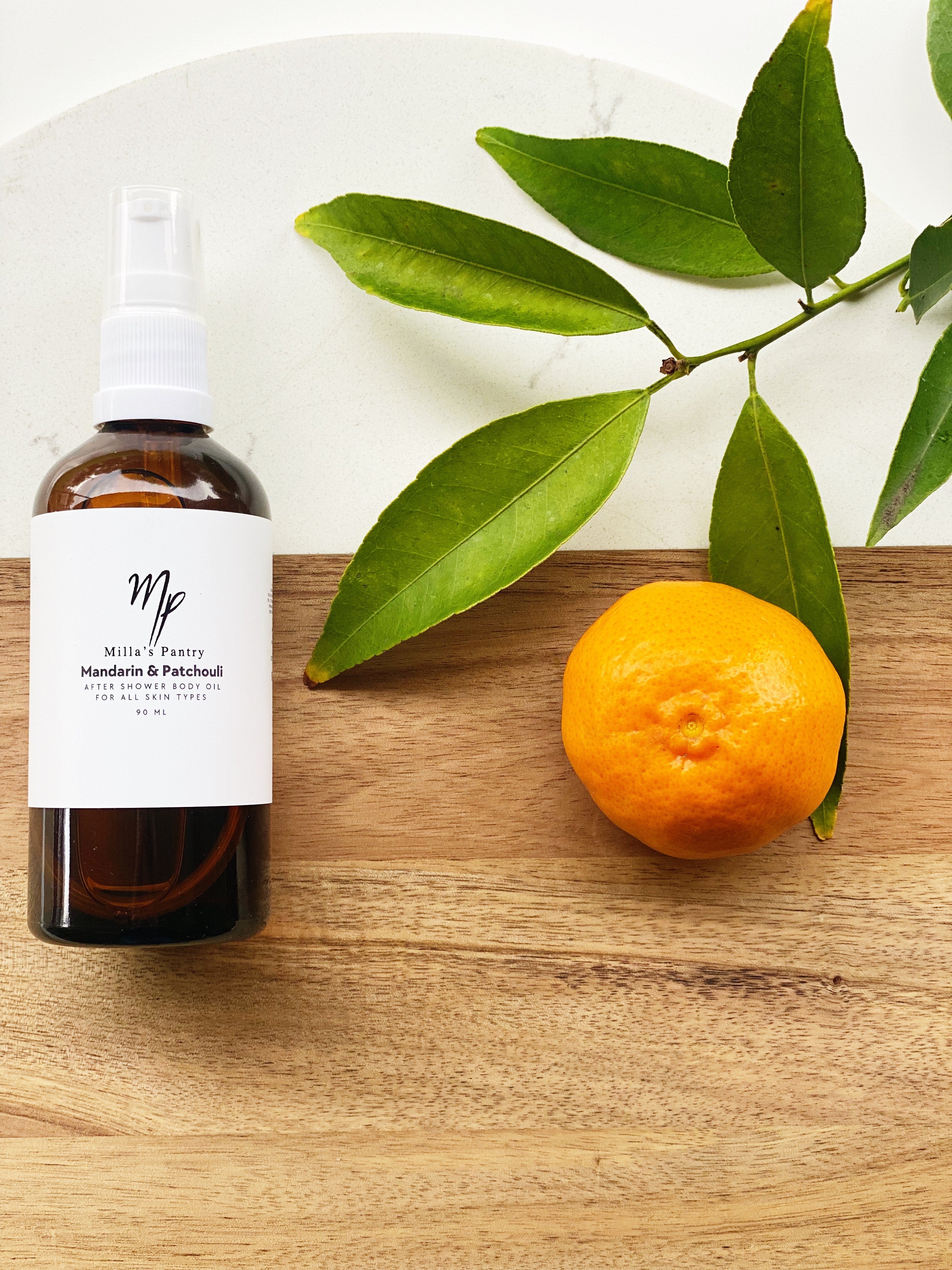 Mandarin & Patchouli Body Oil {90ml} – Milla's pantry